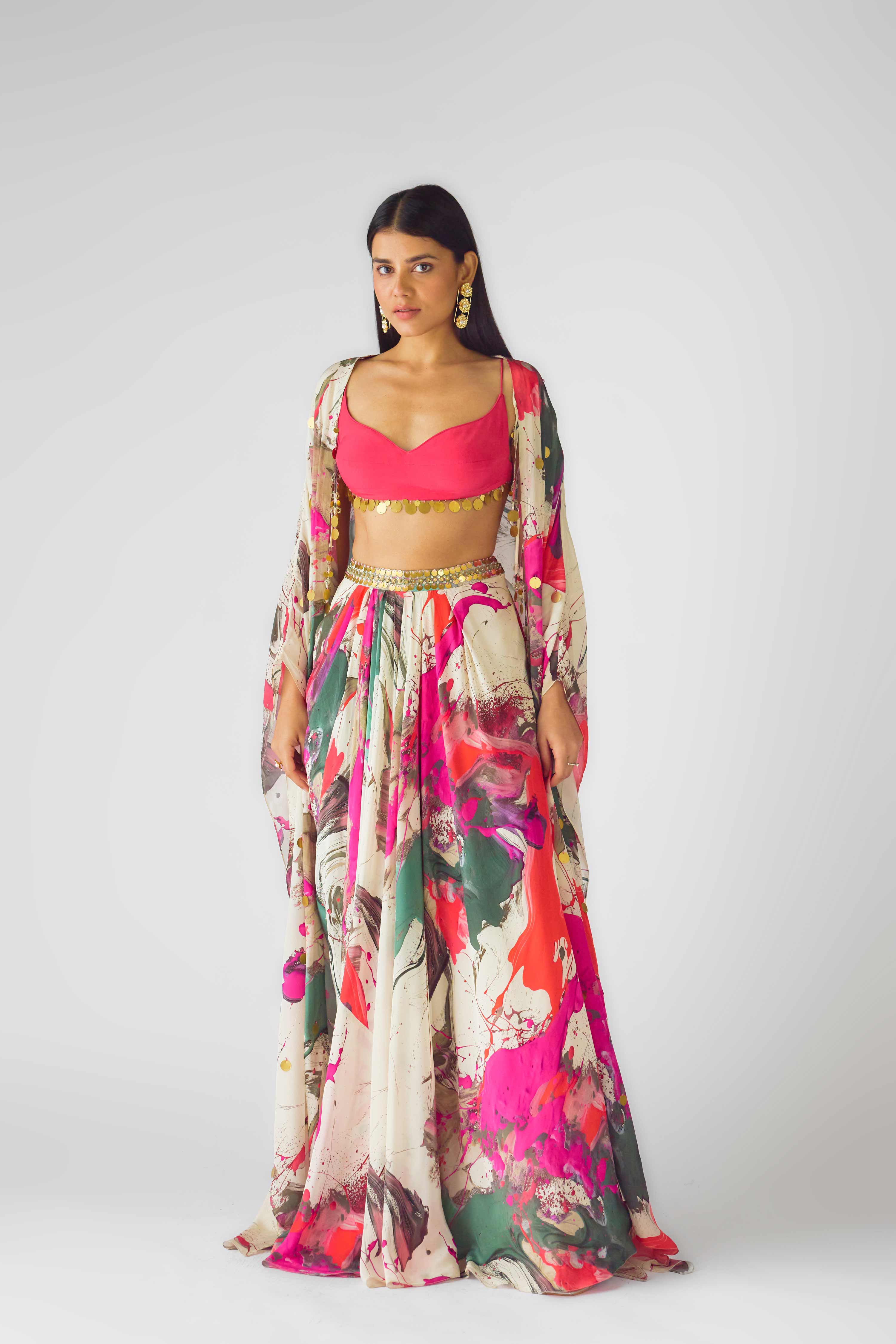 Cape Sets for Women | Designer Cape Sets Collections | Nishly Fashion House