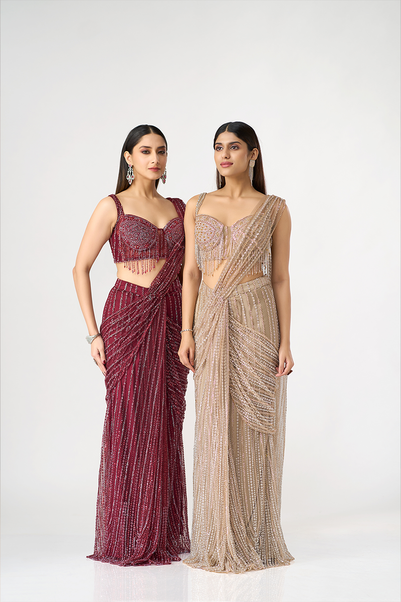Designer Sarees, Lehengas & Indo-Western Wear | Nishly Fashion House
